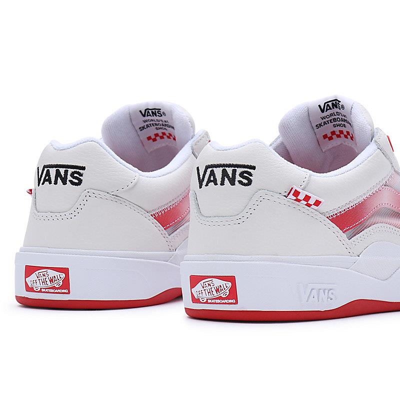 Vans Leather Wayvee - True White/Red | Source Skate Co