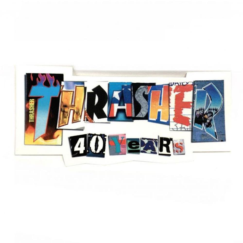 Thrasher Sticker - 40 Year Anniversary (Single) | Source Skate Co